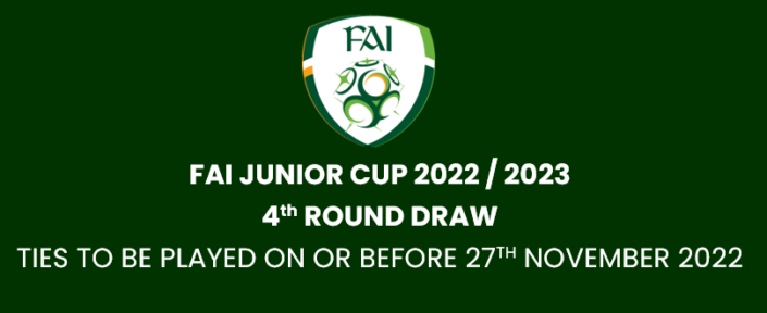 FAI Junior Cup 2022 / 2023: 4th Round Draw – Munster FA